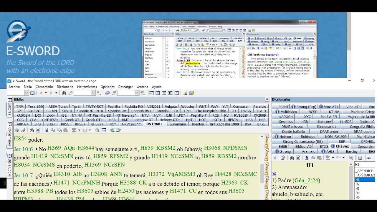 Instalación e-sword y módulos. - YouTube