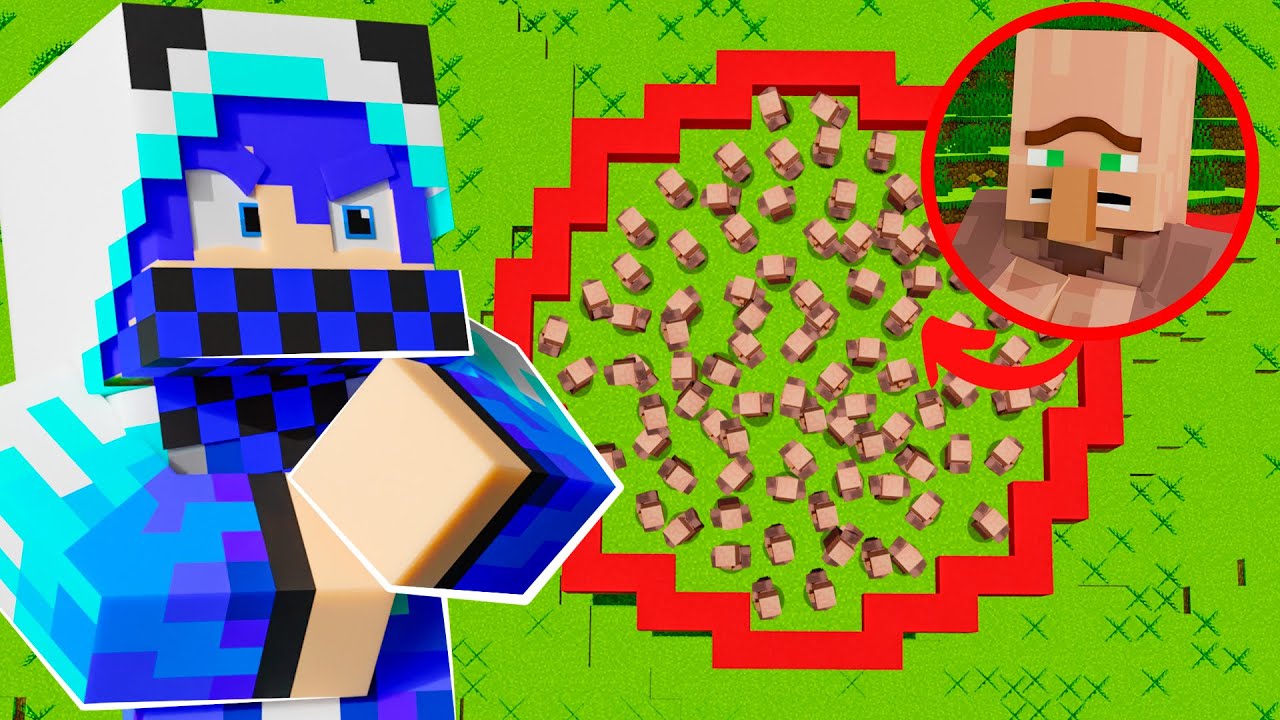 I Trapped 100 Villagers In Minecraft Hardcore - YouTube