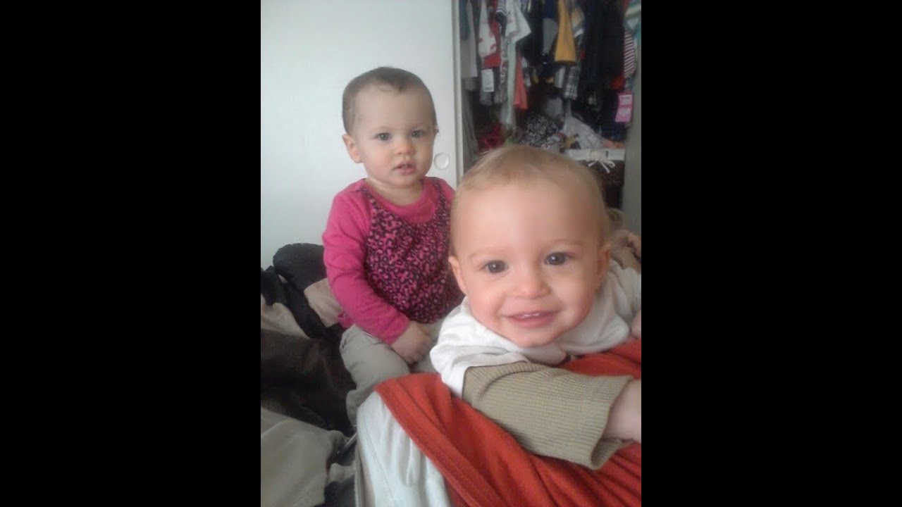 Boy/Girl Twins Grow in a Year '11-'12 - YouTube