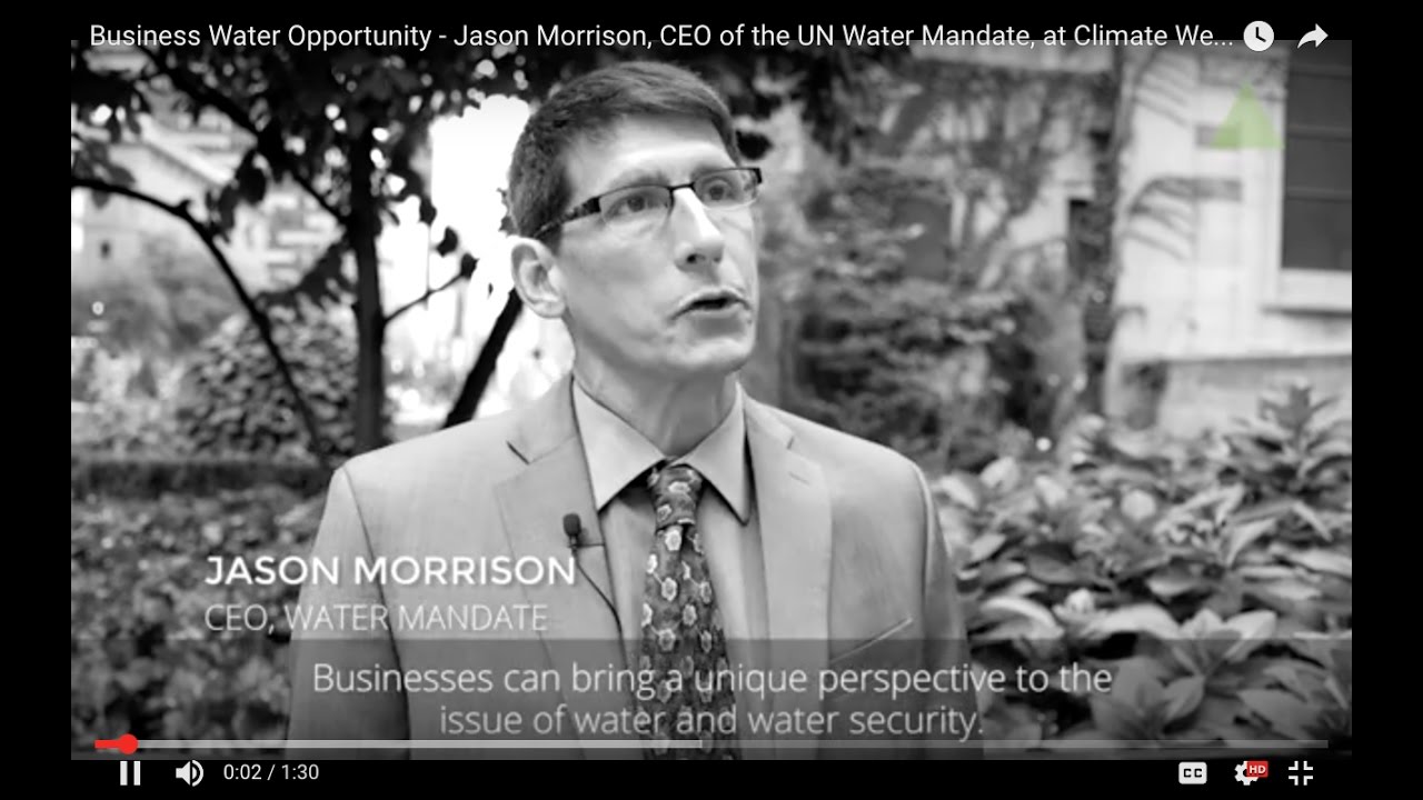 Business water opportunity - Jason Morrison, CEO of the UN Water ...