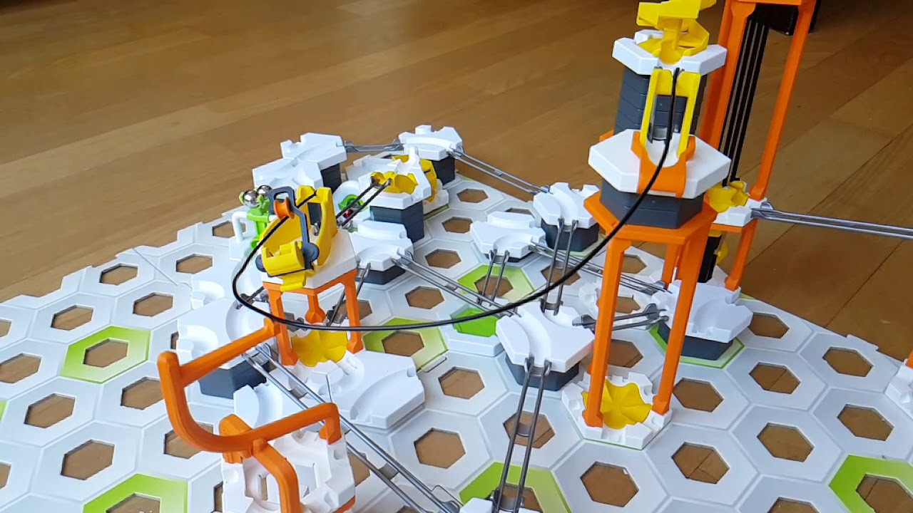 Gravitrax marble run with 3D printed parts - YouTube