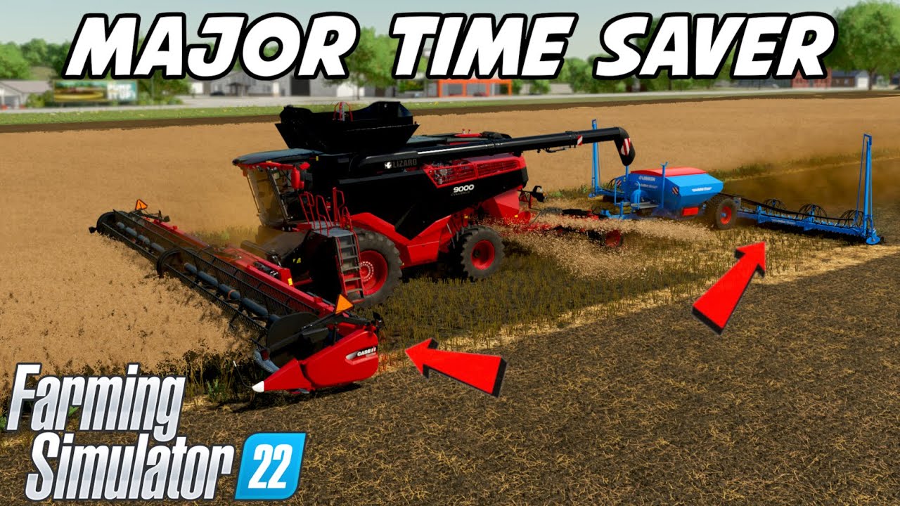 How to Harvest And Seed At The Same Time | Farming Simulator 22 - YouTube