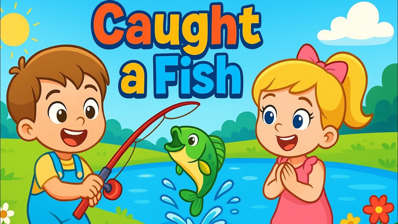 “Max and Mia Caught a Fish! | Fun Fishing Adventure for Kids | Animated ...