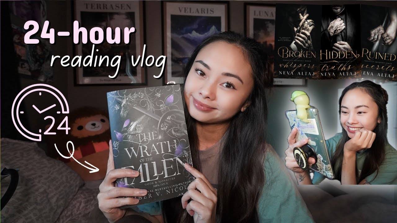 how much can I read in 24 hours? 📖👀 | 24 hour reading challenge - YouTube