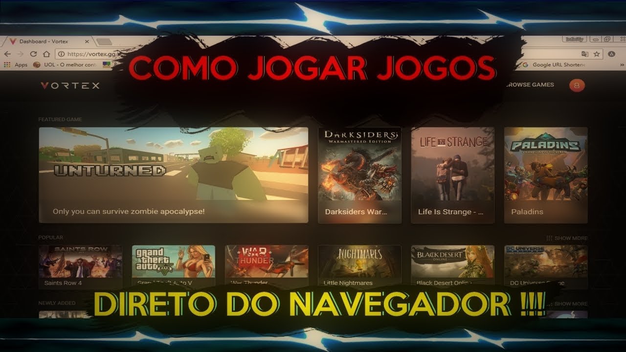 COMO JOGAR JOGOS NO NAVEGADOR ou CELULAR ? É POSSÍVEL ? - YouTube