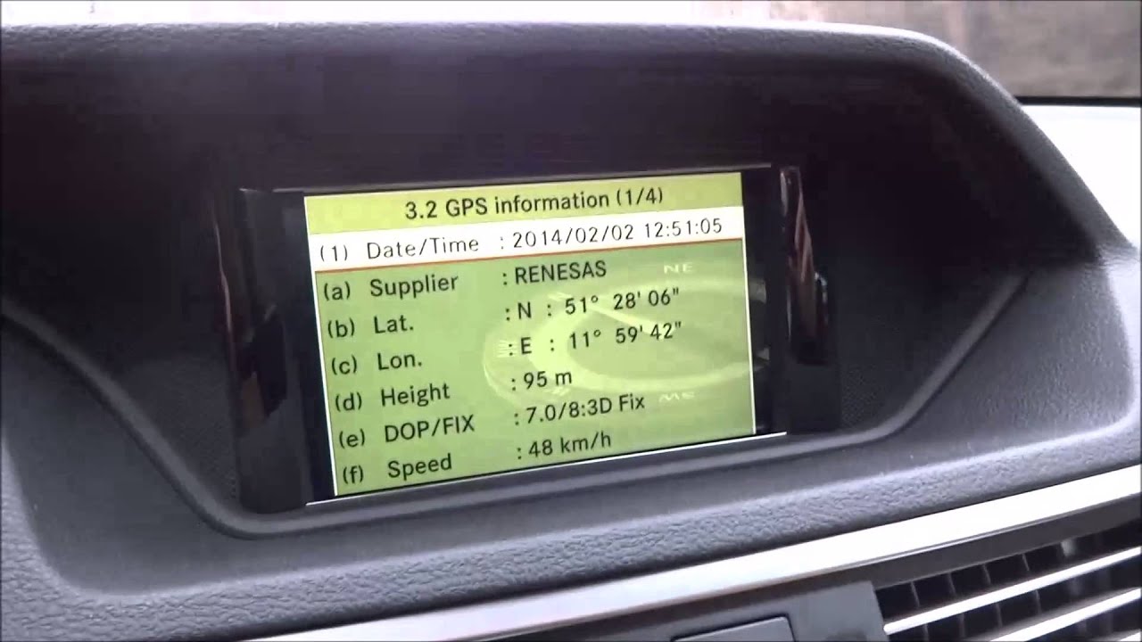 Mercedes COMAND ONLINE NTG 4.5 GPS Speed - YouTube