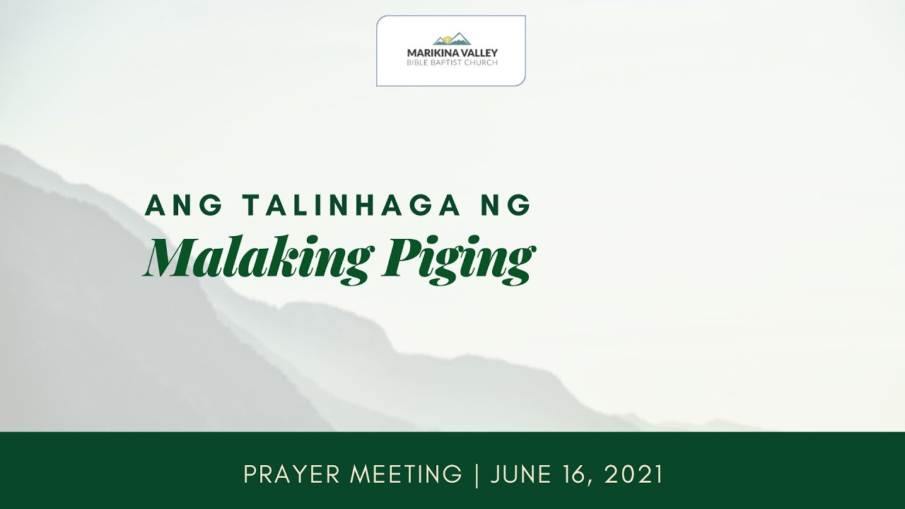 Ang Talinghaga ng Malaking Piging | June 16, 2021 - YouTube