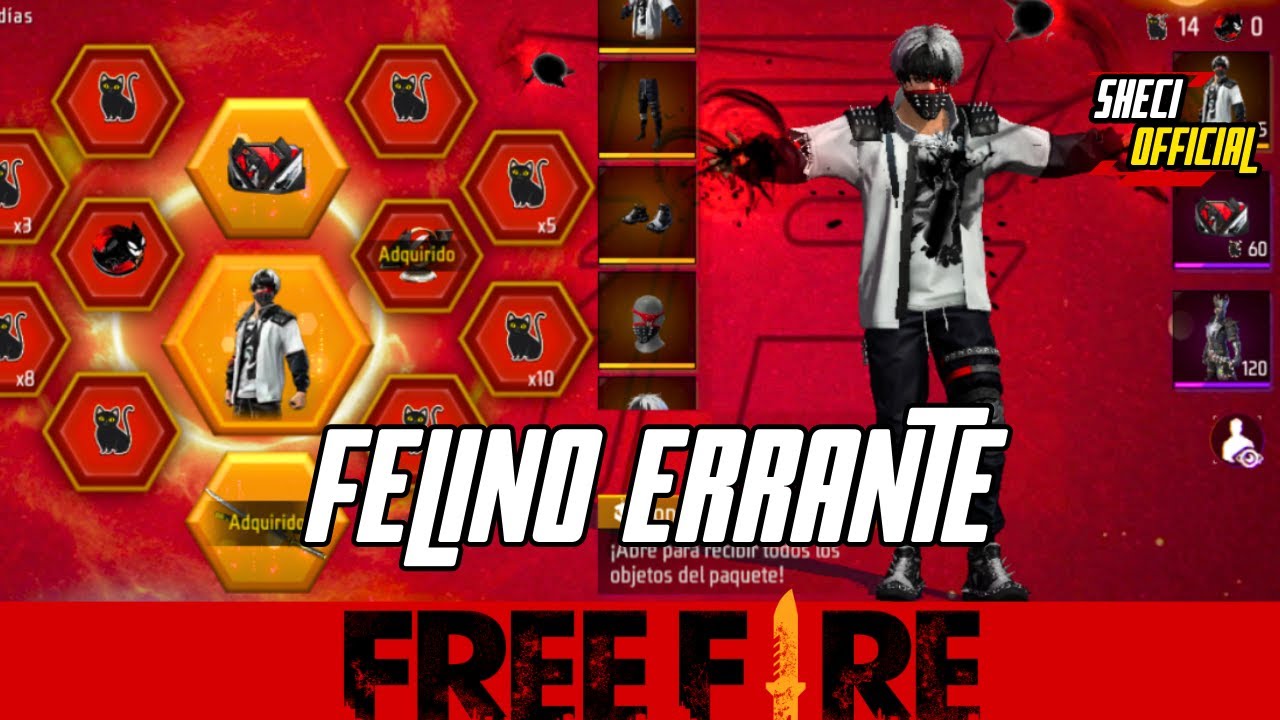 Sacando La Skin Felino Errante Free Fire Youtube