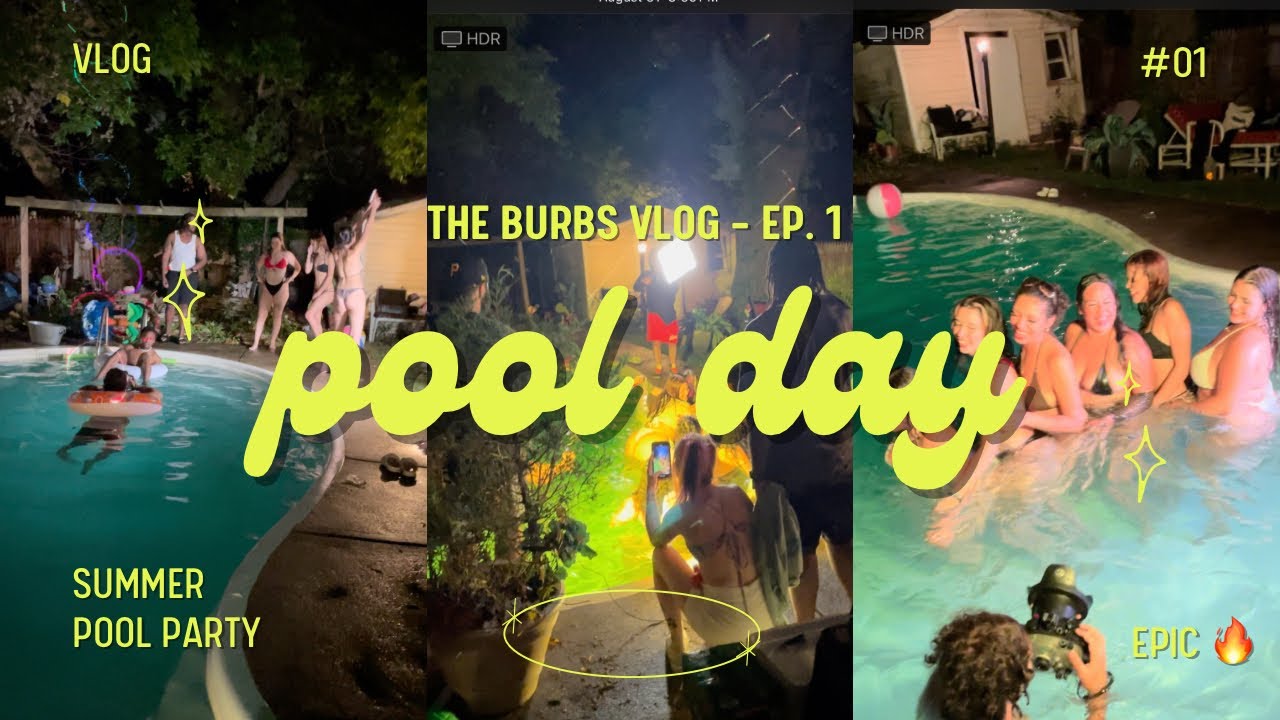 2 EPIC summer pool parties ! 🏊‍♂️🌊 The burbs vlog EP. 1 “Pool Day ...