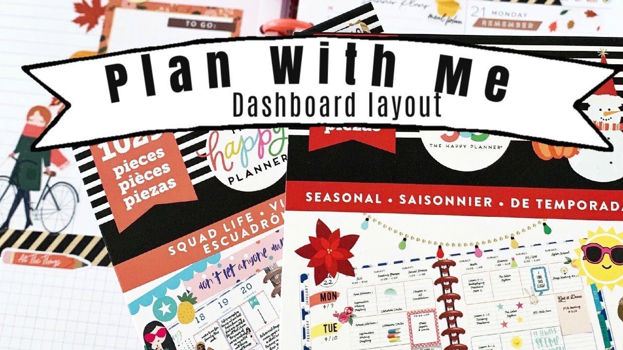 Plan With Me| Dashboard layout | Classic Happy Planner | Catch all ...