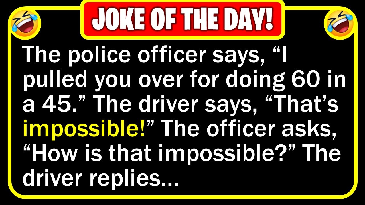 🤣 BEST JOKE OF THE DAY! - A man and his wife are pulled over by a ...