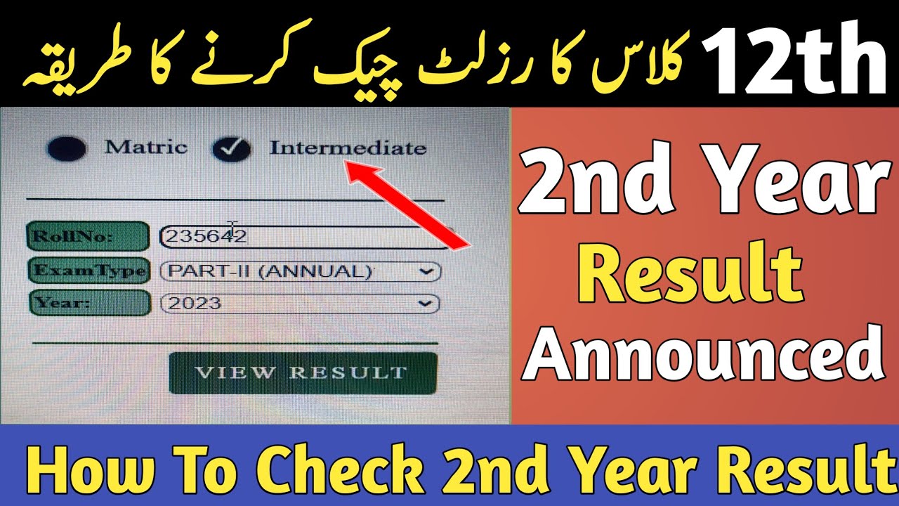 How To Check 12 Class Result 2023 Punjab Boards | How To Check 2nd Year ...