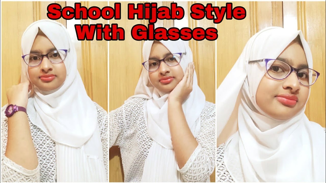 Easy hijab tutorial for school and College students 2022 | Hijab with Glasses | New hijab style ...