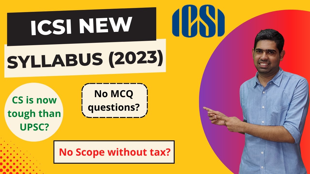 ICSI New Syllabus 2023 |My opinion | Suggestions |CS Executive and CS ...