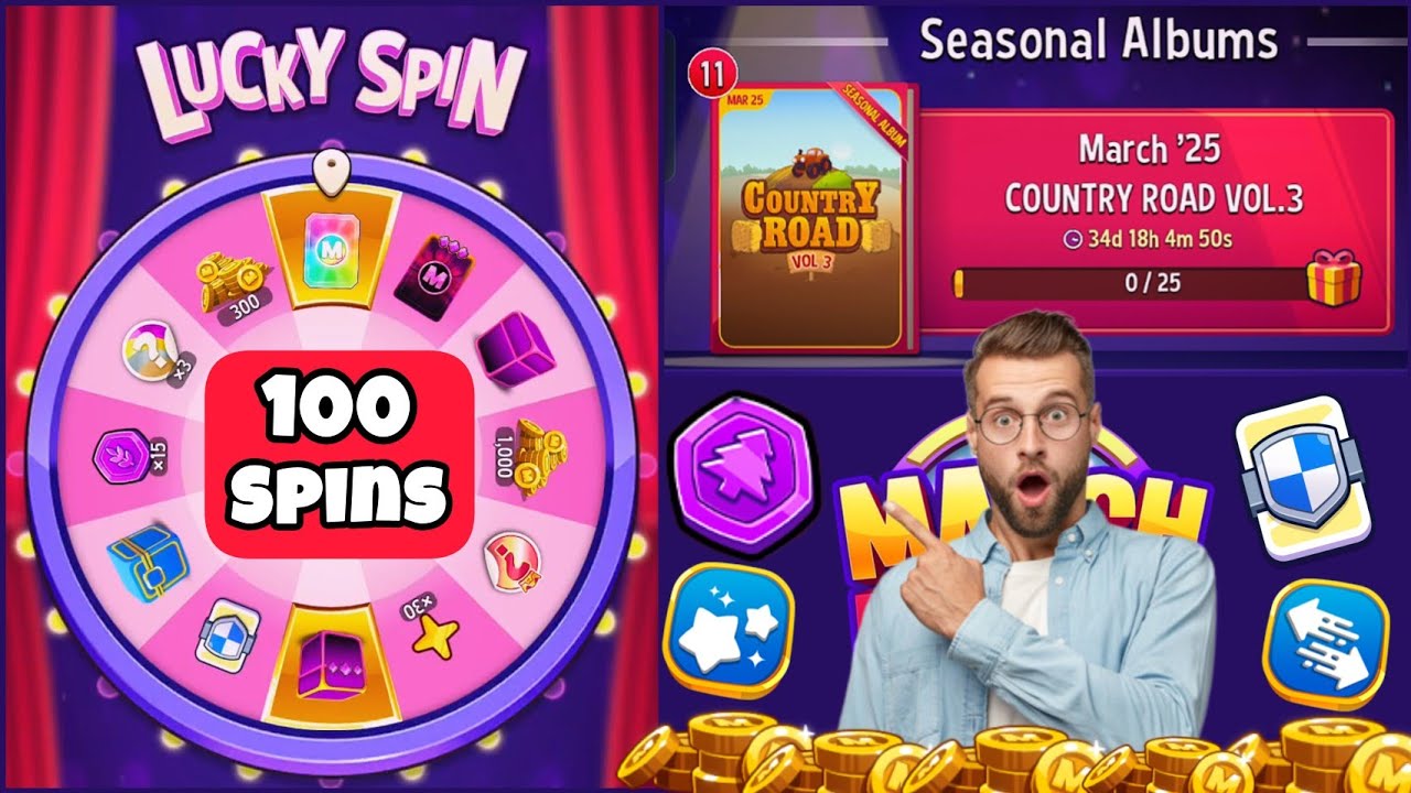 Play with 100 LUCKY SPINS, New SEASONAL STICKERS, Coins, Shields ...