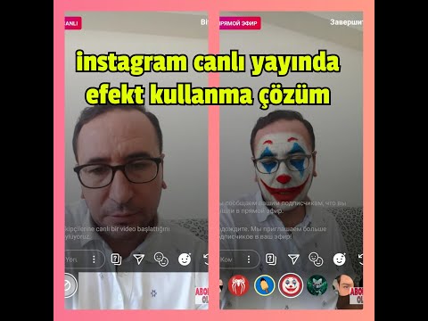 İNSTAGRAM CANLI YAYINDA EFEKT ÖZELLİĞİNİ KULLANMA ( KESİN ÇÖZÜM)