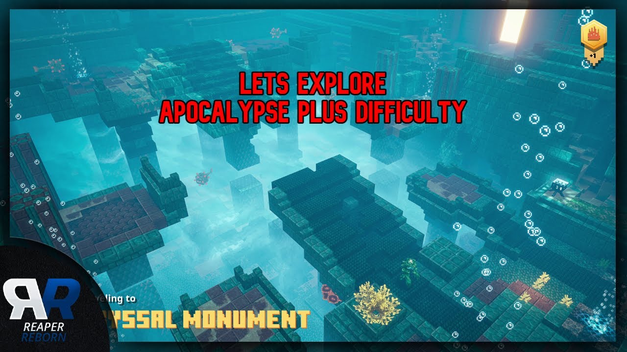 Lets Explore [4K HDR] : Abyssal Monument [Apocalypse +] | Minecraft ...