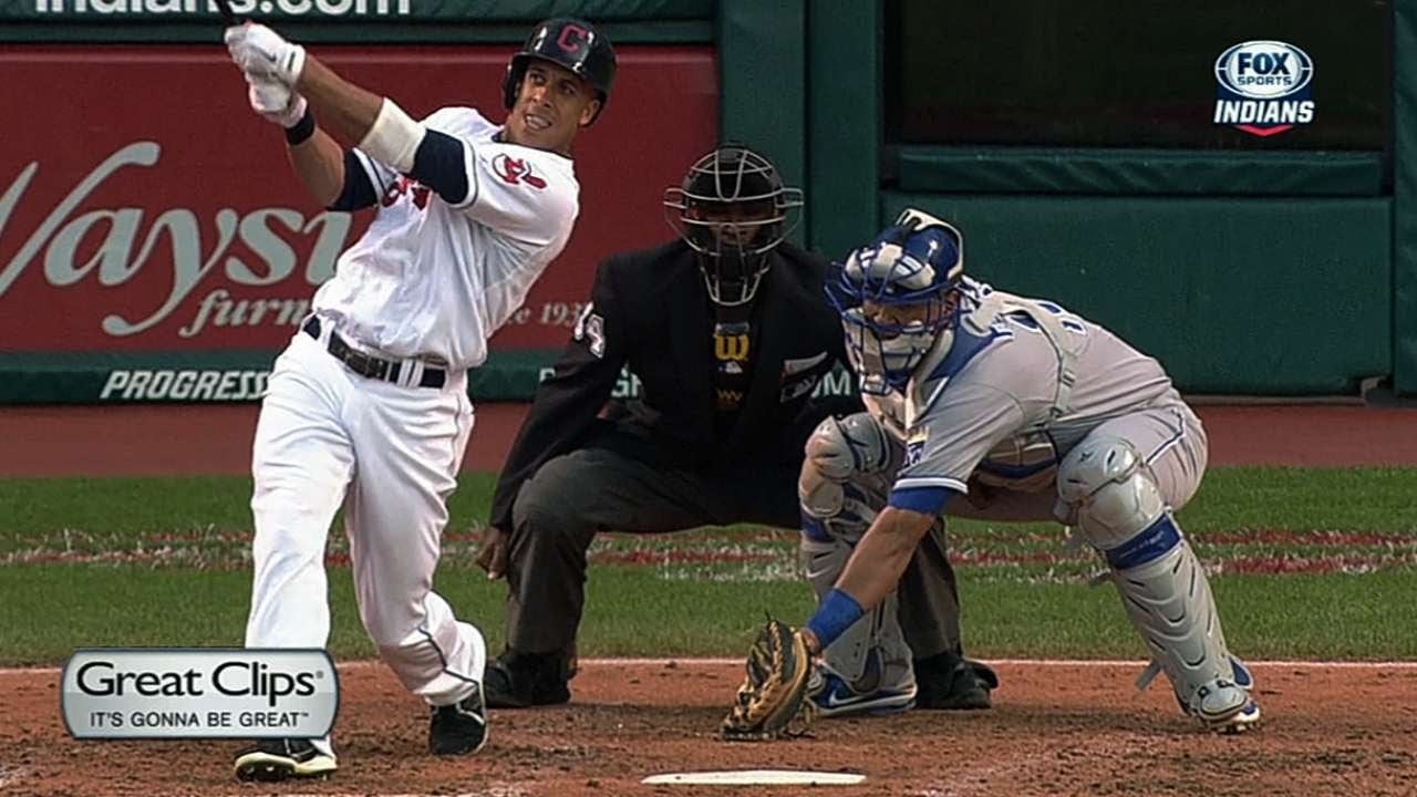 Brantley powers offense with two homers - YouTube