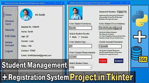 Student Management & Registration Project in Tkinter | Python Tkinter ...