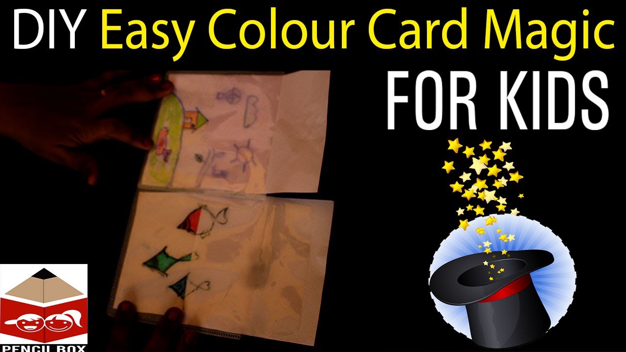 DIY EASY COLOUR CARD MAGIC FOR KIDS II PencilBox - YouTube