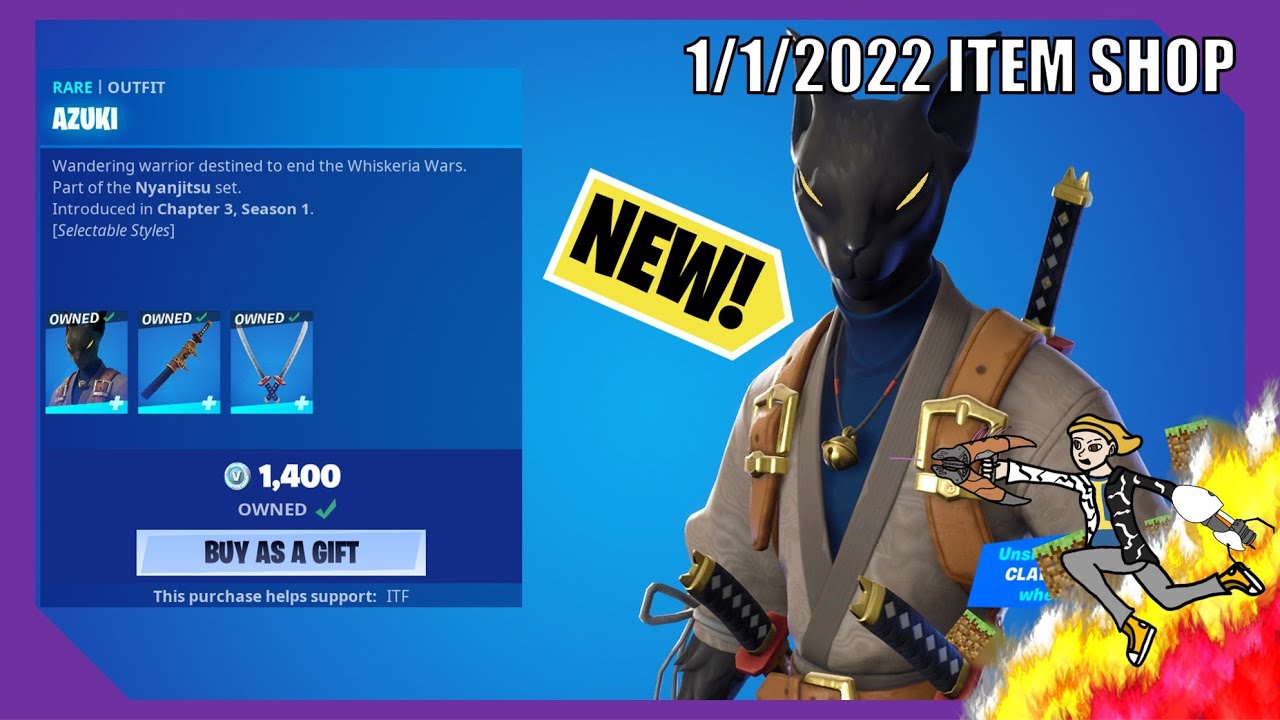 *NEW* Azuki Skin! | Fortnite Item Shop (1/1/2022) - YouTube