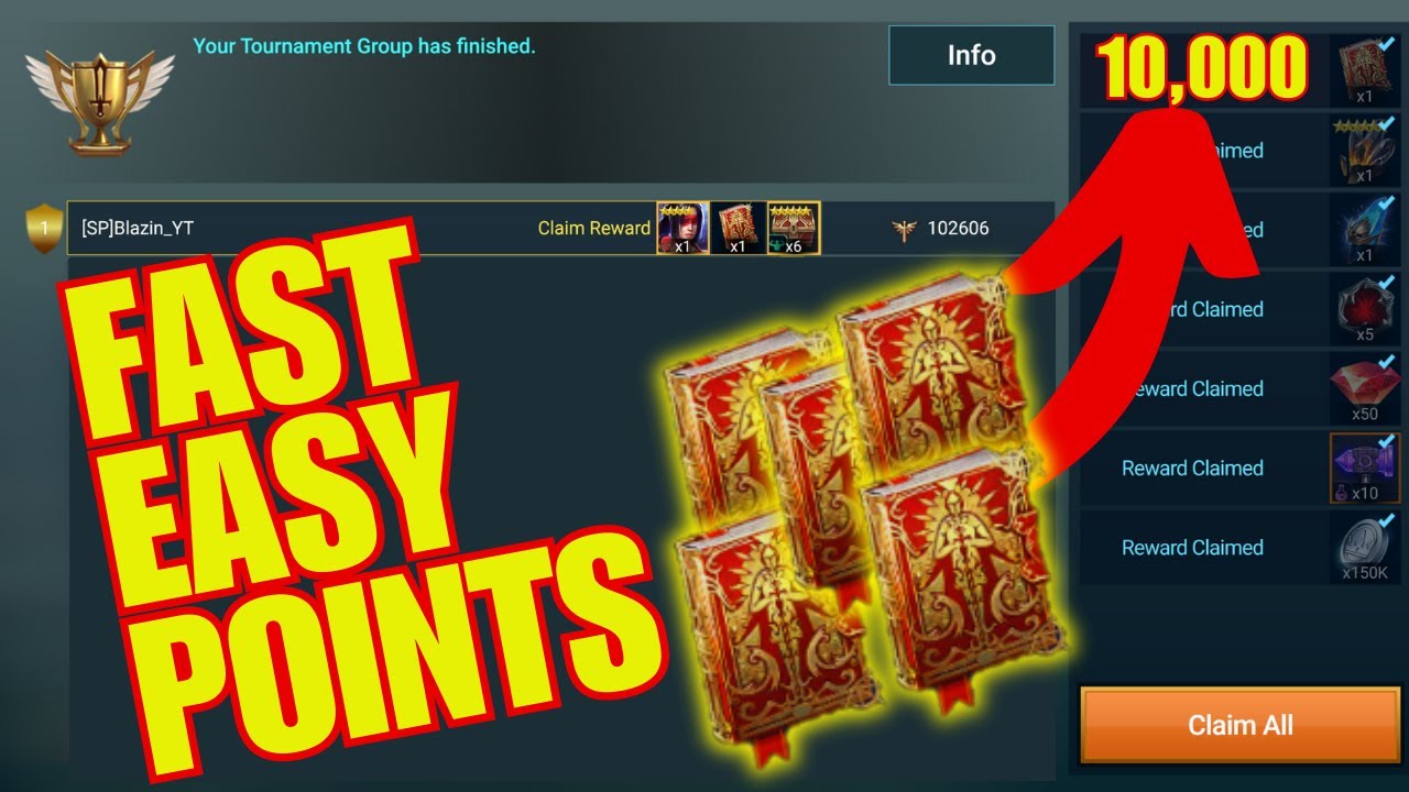 10,000 CHAMP TRAINING POINTS MADE EASY RAID: SHADOW LEGENDS - YouTube