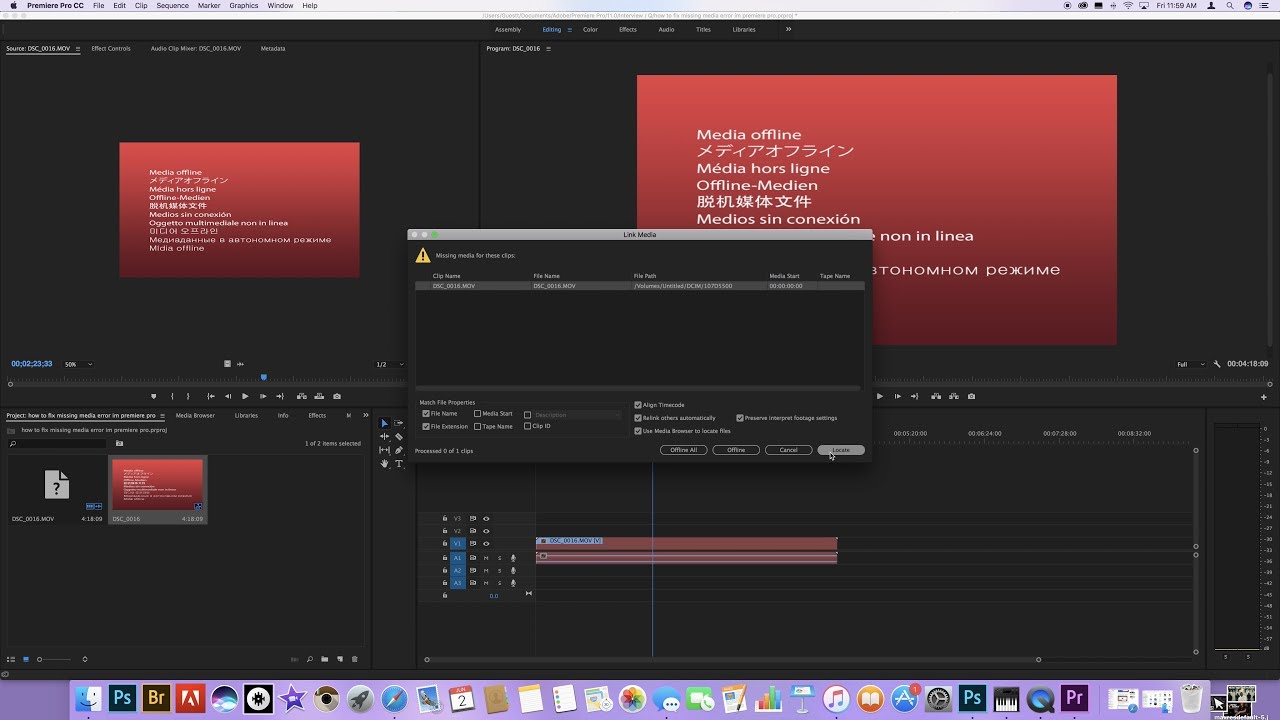 How To Fix Missing Media Files In Premiere Pro CC 2017 YouTube how-to-fix-missing-media-files-in-premiere-pro-cc-2017-youtube