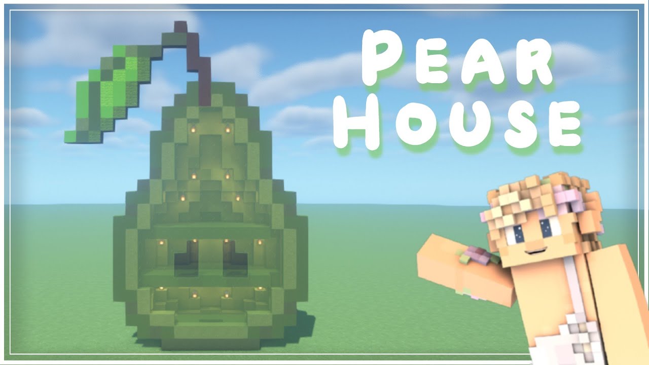 🍐🍐MINECRAFT Tutorial : PEAR HOUSE | Aesthetic Builds | Cool Designs ...