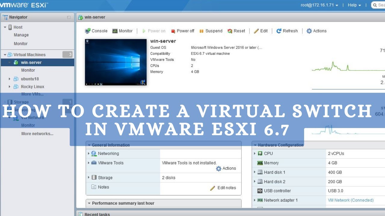 How to Create a Virtual Switch in VMWare ESXi 6.7 In Bangla - YouTube