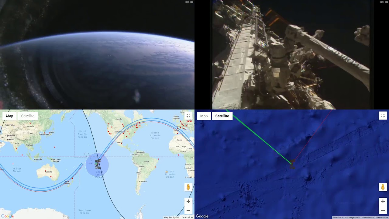 South Pacific Sunrise - NASA/ESA ISS LIVE Space Station With Map - 96 ...