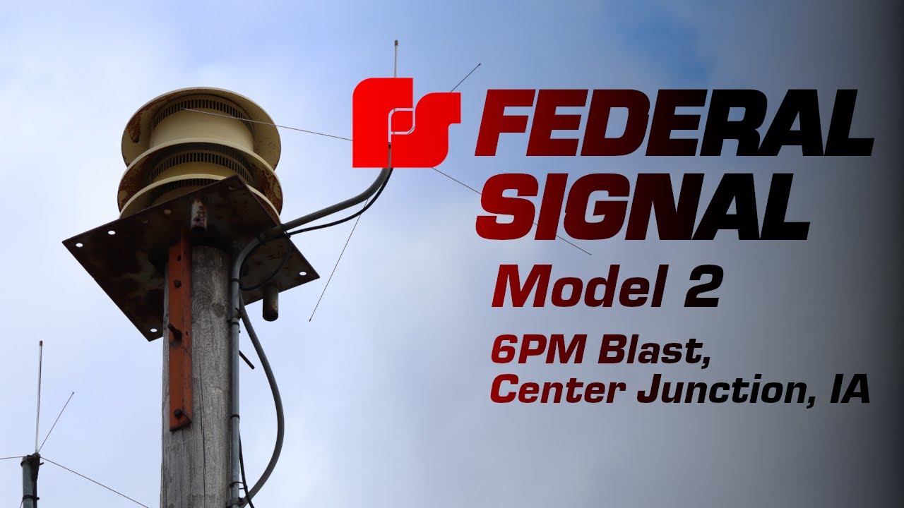 Federal Signal Model 2 6PM blast, Center Junction, IA - YouTube