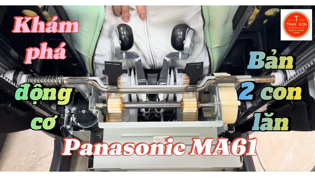 Hoạt động của ghế Panasonic bản 2 con lăn MA61 đời cao - YouTube