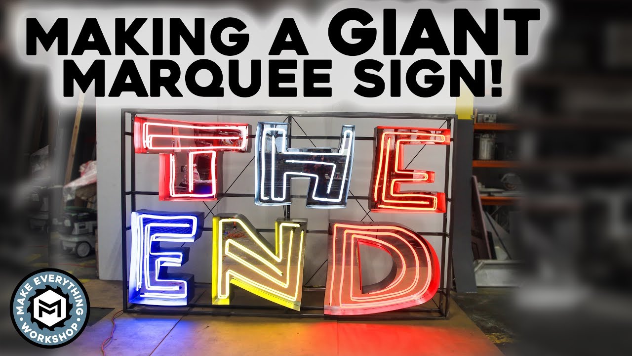 Making a GIANT Marquee Sign | Metal Working - YouTube