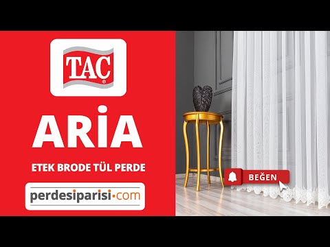 Taç Aria Etek Brode Tül Perde - PerdeSiparisi.com