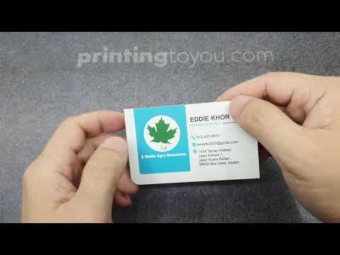 Rounded Corner Name Card Printing - PrintingToYou.com - YouTube