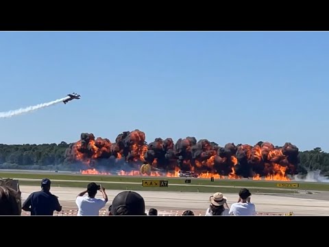 Firewalkers International Pyro Oceana Airshow 2023 - YouTube