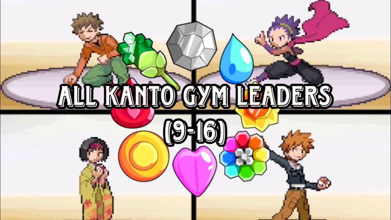 Pokemon Heartgold & Soulsilver - All Kanto Gym Leaders - YouTube
