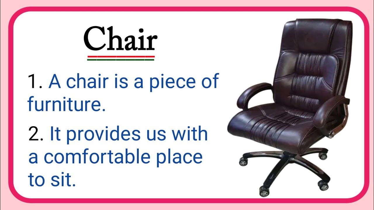 10 lines on chair in english !! 10 line essay on chair !! My chair ...
