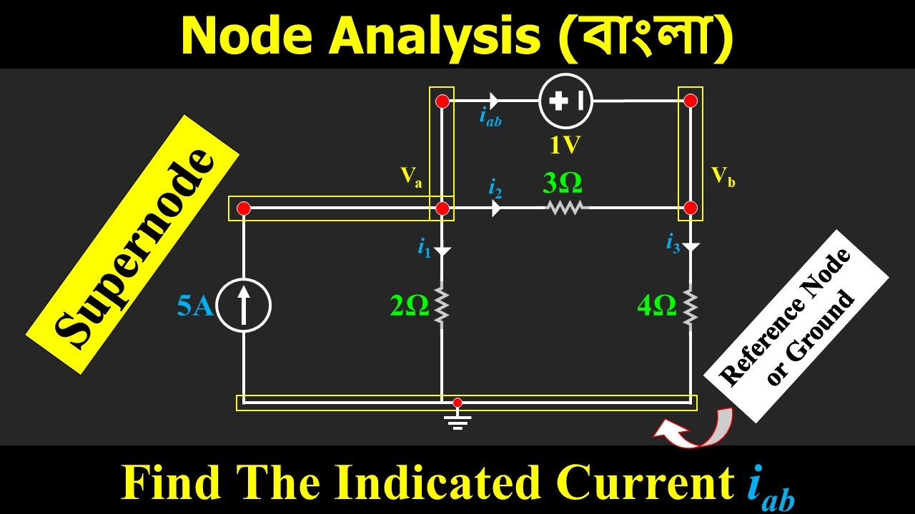 Node Analysis (Bangla Tutorial) | Problem Solve 10 of 20 | With Super ...
