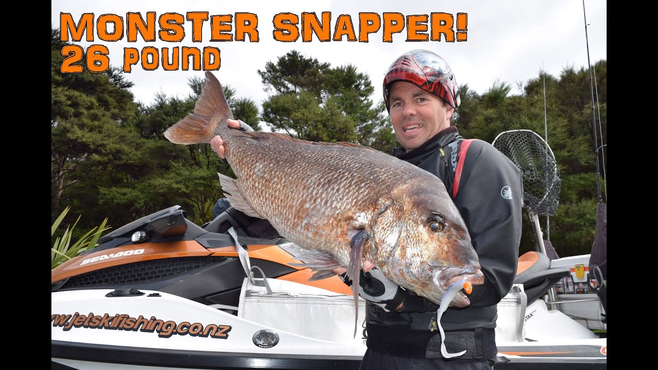 Monster Snapper Jet ski fishing - YouTube