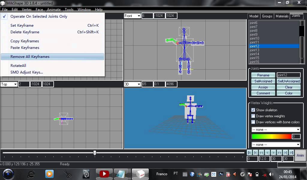 Como animar com milkshape 3d - YouTube