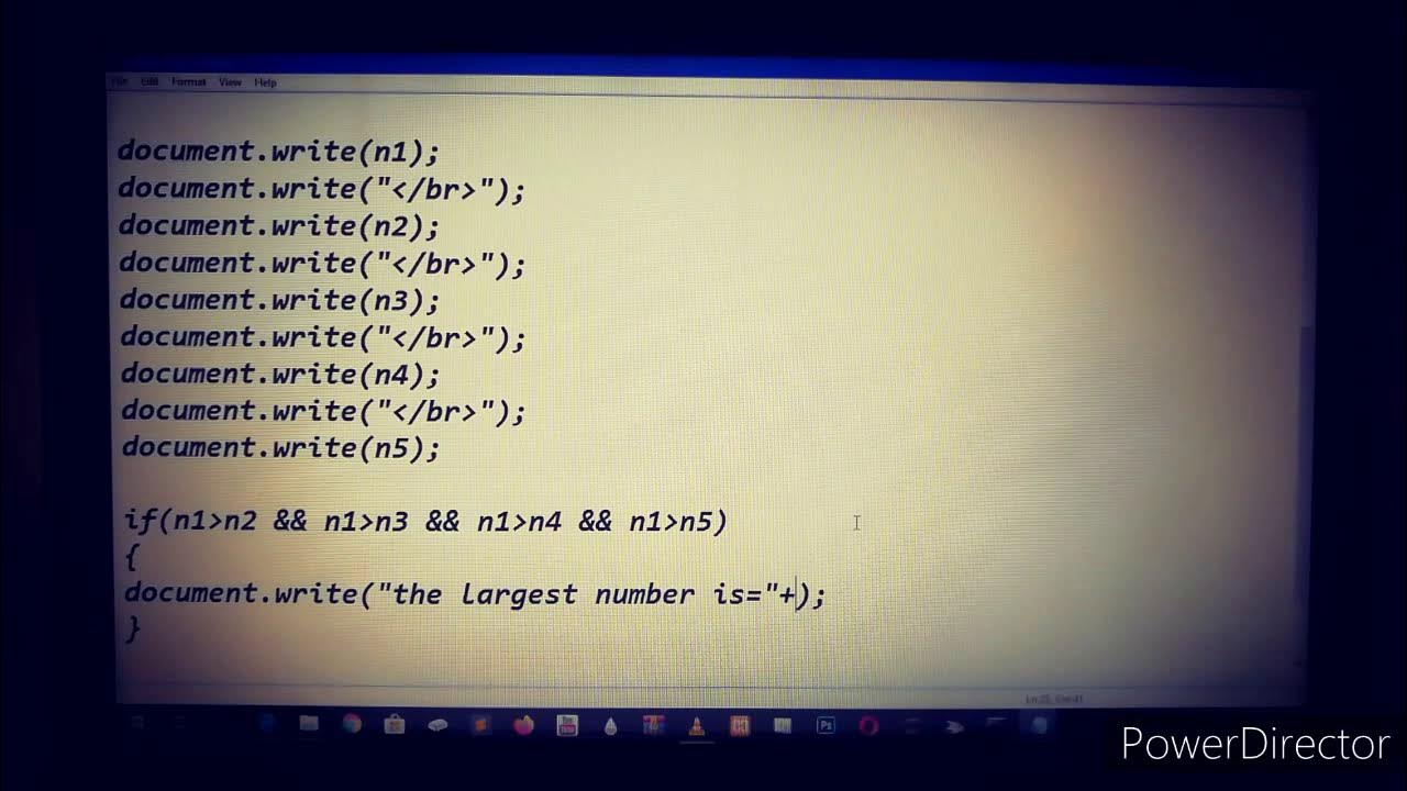 (Simple way)How to find the largest number from 5 numbers(JavaScript ...
