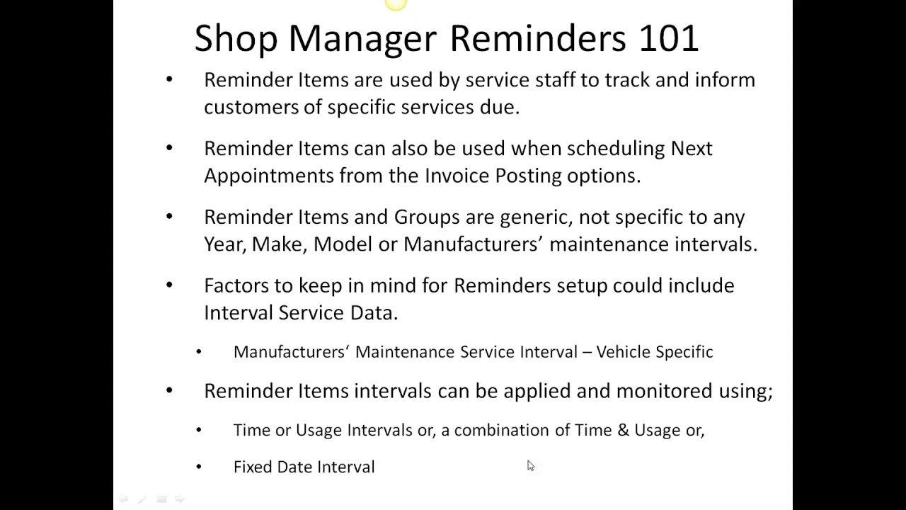 Webinar 10 - Part 1 - Reminders - YouTube