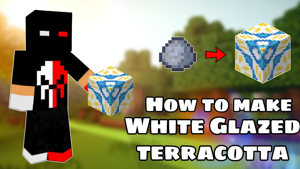 HOW TO MAKE WHITE GLAZED TERRACOTTA IN MINECRAFT - YouTube