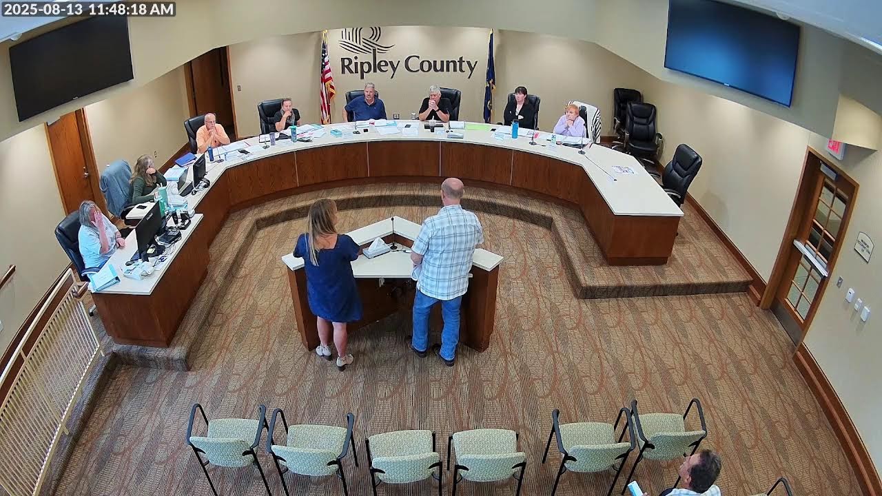 Ripley County Government Council Budget Meeting August 2025 - YouTube