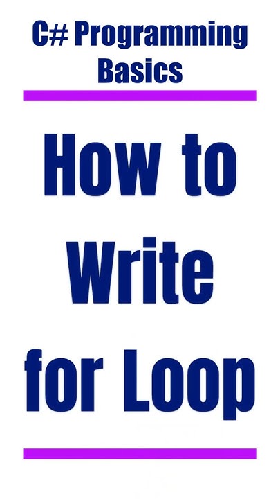 How to Write a for Loop in C# to Avoid Repetitive Code 🔄 | Efficient Code Demo! - YouTube