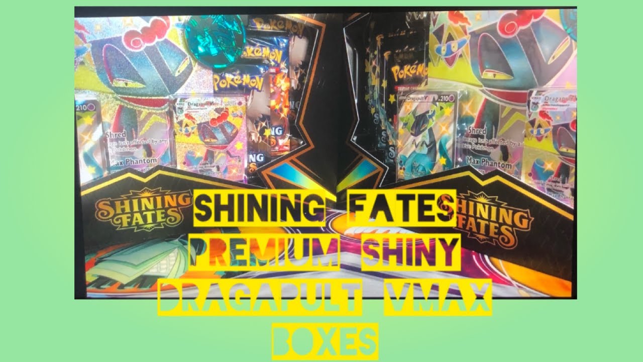 POKEMON SHINING FATES DRAGAPULT VMAX PREMIUM BOX - YouTube