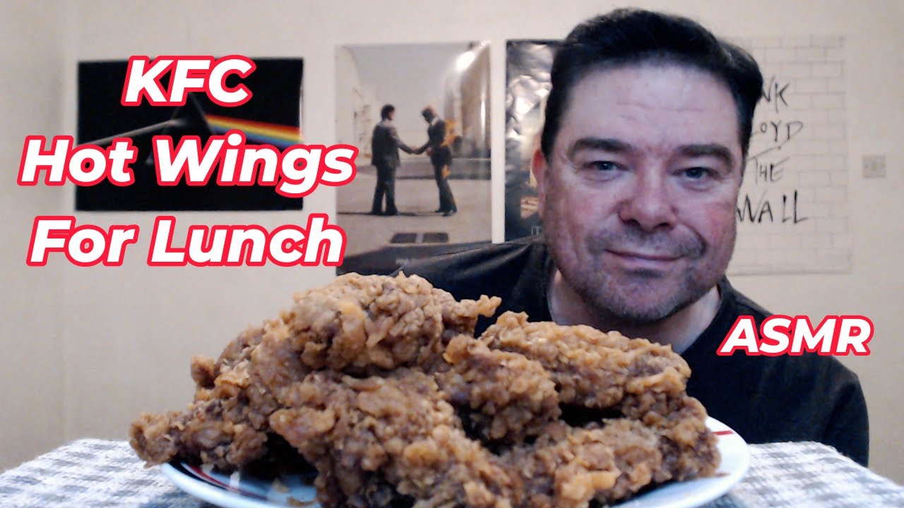 ASMR - Eating KFC Hot Wings For Lunch (My Beard Update) - YouTube