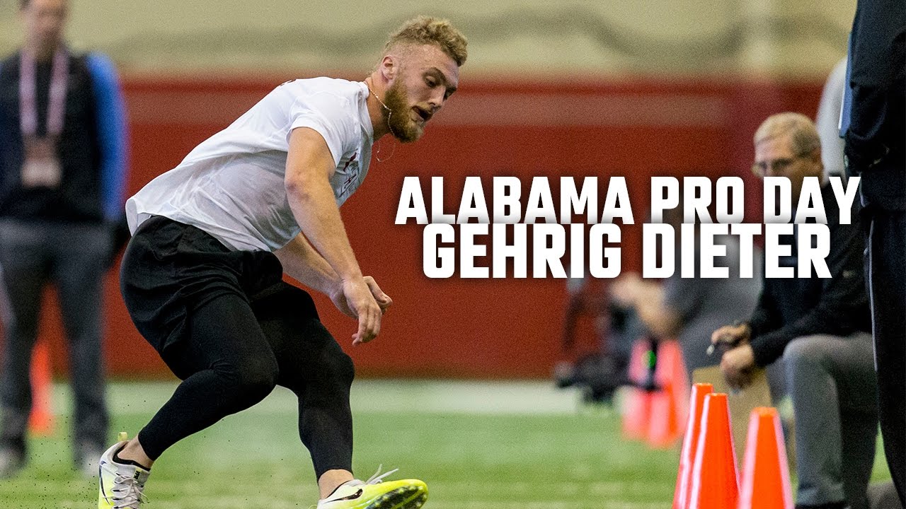 Watch Gehrig Dieter at Alabama Pro Day - YouTube
