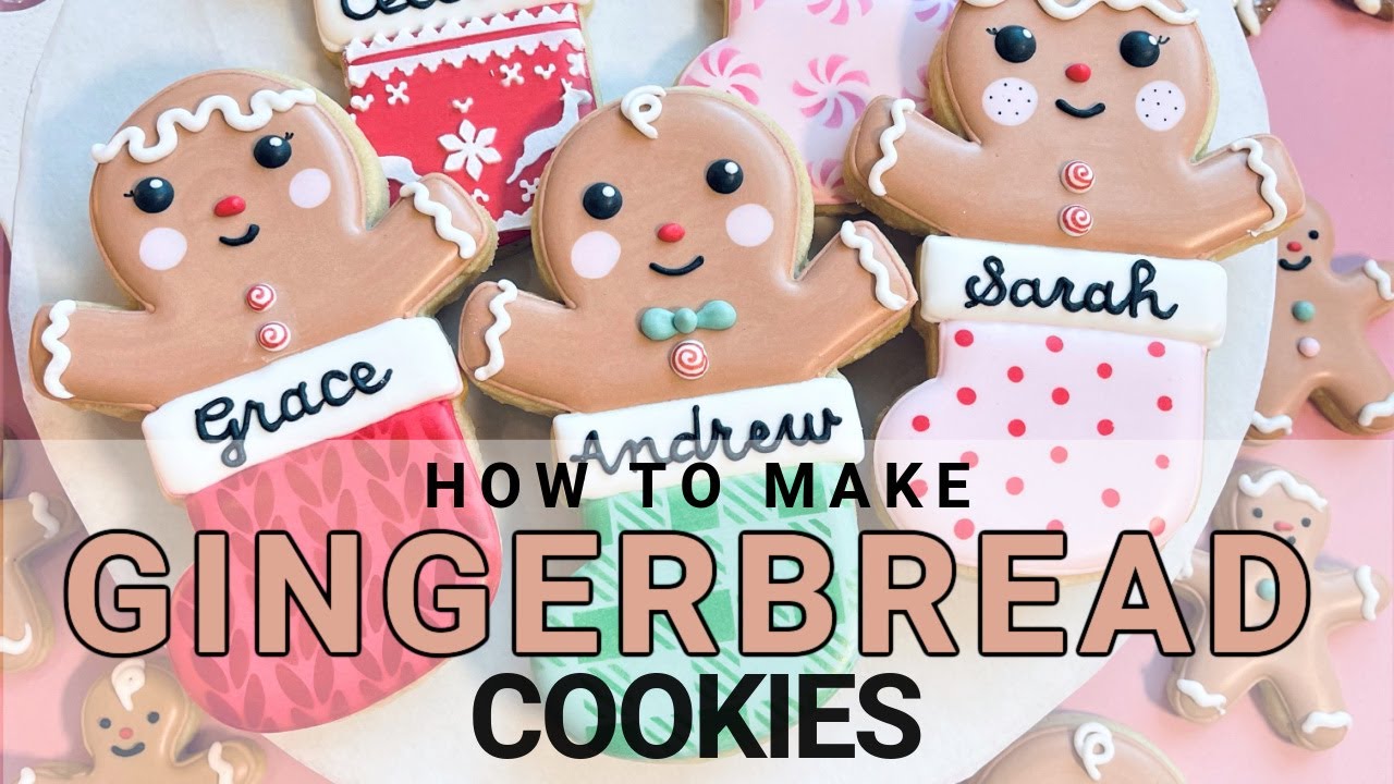 Gingerbread in Stocking LIVE Cookie Decorating Demo - YouTube